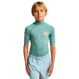 Billabong Kinder Rash Guard "Re Issue", gr&uuml;n, Gr. XL, Obermaterial: 84% Polyester, 16% Elasthan., Shirts