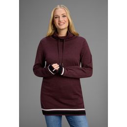Kangaroos Damen Schalkragenpullover, rot, Gr. 52, Strick, Obermaterial: 50% Baumwolle, 50% Polyacryl, Pullover, mit hohem Schalkragen auch in gro&szlig;en
