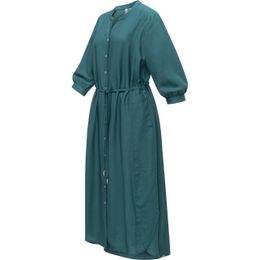 Ragwear Damen Blusenkleid "Trea Dress"dunkelgr&uuml;n, Gr. XS, Material: 85% Viskose, 15% Polyamid, Kleider, Modisches Damenkleid mit Tailleng&uuml;rtel