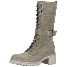 Gabor Damen Schn&uuml;rstiefel "Gabor Stiefel Veloursleder", Gr. 42, beige, Veloursleder, Schuhe