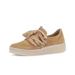 Gabor Damen Sneaker "Sneaker low Materialmix Leder", Gr. 38, beige, Schuhe