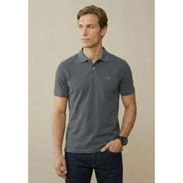 Fynch-Hatton Herren Poloshirt, grau, Gr. M, unifarben, Jersey, Obermaterial: 100% Baumwolle, Shirts, normale Passform, mit 2-Knopf-Polokragen, aus