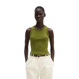 Marc O'Polo MARC O'POLO Damen T-Shirt "aus Organic-Cotton-Rib-Jersey", gr&uuml;n, Gr. XXS, unifarben, Obermaterial: 100% Baumwolle, Shirts
