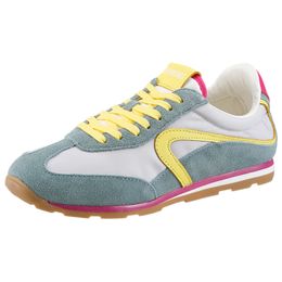 VERBENAS Damen Sneaker "JAMAICA SAVONA", Gr. 38, bunt, Leder, Textil, kontrastfarbene Details, mehrfarbig, Basic, Schuhe, Retrosneaker, Schn&uuml;rer,