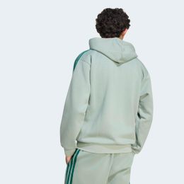 Herren Kapuzensweatshirt "ESSENTIALS 3-STREIFEN FLEECE"silber gr&uuml;n, collegiate gr&uuml;n, Gr. XXL, adidas Sportswear, Obermaterial: 70% Baumwolle, 30%