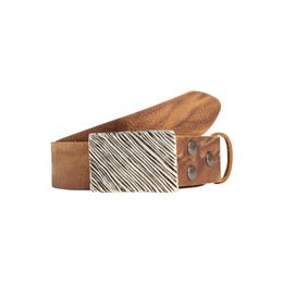 Damen Lederg&uuml;rtel "Wechselg&uuml;rtel", braun, Gr. 105, RETTUNGSRING G&Uuml;RTEL, B&uuml;ffelleder, G&uuml;rtel