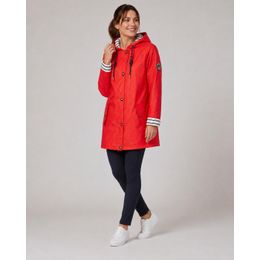 ANKERGLUT Damen Allwetterjacke "Friesennerz Ankerglutwolke II Regenmantel, Longjacket", rot, Gr. 48, Obermaterial: 100% Polyurethan. Futter: 100%