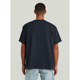G-Star Raw G-STAR Herren T-Shirt "Multi Technique Graphic Relaxed T-Shirt", blau, Gr. XS, Obermaterial: 100% Baumwolle, Shirts