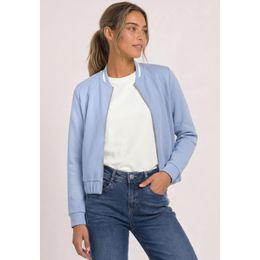 Street One Damen Cardigan, blau, Gr. 42, unifarben, Stoff, 46% Modal, 46% Polyester, 8% Elasthan, Strickjacken, im Silk Look