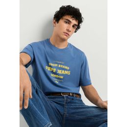 Pepe Jeans Herren Print-Shirt "print t-shirt JAXON TEE", blau, Gr. XXL, 100% Baumwolle, Shirts
