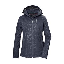 Killtec Damen Softshelljacke "KOS 122 WMN SFTSHLL JCKT FLORAL", blau, Gr. 36, Oberseite: 100% Polyester.R&uuml;ckseite: 100% Polyester.Futter: 100%