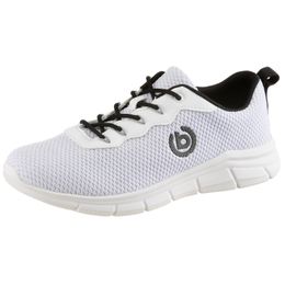 Bugatti Herren Slip-On Sneaker, Gr. 44wei&szlig;, Lederimitat, Textil, Schuhe, Freizeitschuh, Halbschuh, Slipper mit elastischen Schn&uuml;rsenkeln