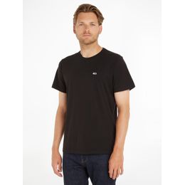 Tommy Jeans Herren T-Shirt "TJM CLASSIC JERSEY CREW NECK", schwarz, Gr. XXL, Single Jersey, Obermaterial: 100% Baumwolle, Shirts, mit Logostickerei