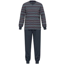 Ammann Herren Schlafanzug "Schlafanzug lang Men / Nightwear", Gr. 102, blau, Obermaterial: 100% Baumwolle CO., Homewear-Sets