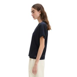 Marc O'Polo MARC O'POLO Damen T-Shirt "aus leichtem Single Jersey"schwarz navy, Basic, Gr. XXL, unifarben, Obermaterial: 100% Baumwolle, Shirts