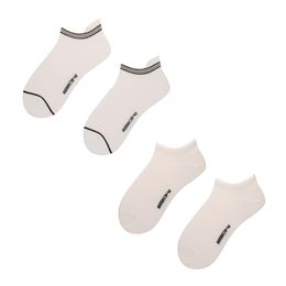 Hudson M&auml;dchen Sneakersocken "Sneaker Strap 2-Pack", Gr. 43, wei&szlig;, Obermaterial: 74% Baumwolle CO. 25% Polyamid PA. 1% Elasthan EL., Socken