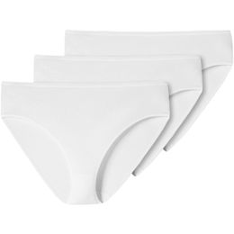 Schiesser Damen Slip "Essentials", Gr. 38, wei&szlig;, Single Jersey, Obermaterial: 95% Baumwolle, 5% Elasthan, unifarben, Unterhosen, mit perfekter