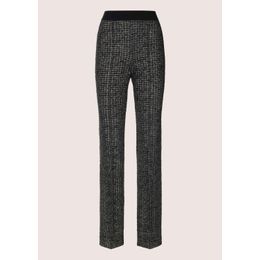 Madeleine Mode MADELEINE Damen Stoffhose "Schlaghose Baumwollhose mit elastischem Bund", schwarz, Modern, Gr. 21, Obermaterial: 43% Baumwolle CO. 32% Polyester PES.