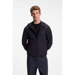 BOSS Green Herren Funktionsjacke "L Commuter", blau, Gr. S, unifarben, Web, Obermaterial: 95% Polyester, 5% Elasthan, Jacken, wasserabweisend