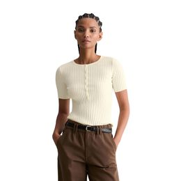 Marc O'Polo Damen Strickpullover "aus LENZING ECOVERO ", beige, Gr. XL, MARC O'POLO DENIM, unifarben, Obermaterial: 72% Viskose, 28% Polyester, Pullover
