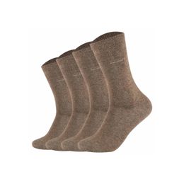 Camano Herren Kurzsocken "Socken 4er Pack", Gr. 39, braun, Obermaterial: 80% Baumwolle CO. 17% Polyamid PA. 3% Elasthan EL., Socken
