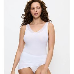 Triumph Damen Tanktop "Tank-Top Hemdchen aus hochwertigem Lenzing TENCEL", wei&szlig;, Gr. XS, Spitze, Obermaterial: 87% Modal, 13% Elasthan, Tops, sehr