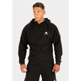 GORILLA WEAR Herren Sweatshirt, schwarz, Gr. XXXL, 65% Polyester, 35% Baumwolle, Sweatshirts, mit verstellbarer Kapuze