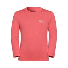 Jack Wolfskin Kinder Rundhalspullover "ACTAMIC LONGSLEEVE K", rosa, Gr. 128, Obermaterial: 100% Polyester, Pullover