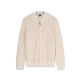 OLYMP Herren Strickjacke "OLYMP Casual Strick, Strickjacke"hellbeige, Gr. M, 89% Baumwolle, 11% Polyamid, Strickjacken