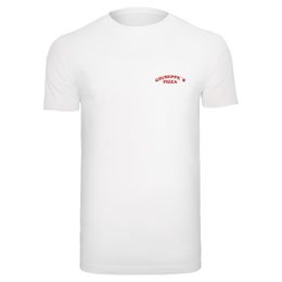 MisterTee Herren Kurzarmshirt "MisterTee Herren Giuseppe's Pizzeria Tee", wei&szlig;, Gr. XXL, unifarben, 100% Baumwolle, Shirts