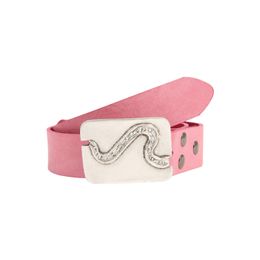 Damen Lederg&uuml;rtel "Wechselg&uuml;rtel", pink, Gr. 85, RETTUNGSRING G&Uuml;RTEL, Rindsleder, G&uuml;rtel