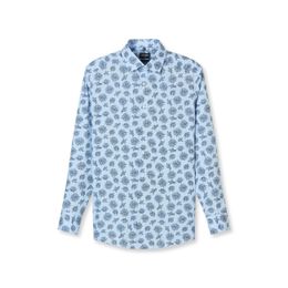 OLYMP Herren Businesshemd "OLYMP Luxor 24/Seven, Modern Fit, New Kent", blau, Gr. 38, 64% Baumwolle, 27% Polyester, 9% Elasthan, Hemden