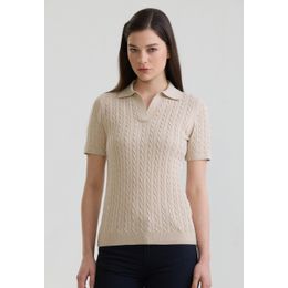 FELIX HARDY Damen Poloshirt "Polo Shirt Kurzarm", beige, Gr. M, 100% Baumwolle, Shirts