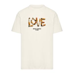 Herren T-Shirt "Upscale by Mister Tee Inhale Heavy Oversize Tee", beige, Gr. L, UPSCALE BY MISTER TEE, bedruckt, 100% Baumwolle, Shirts