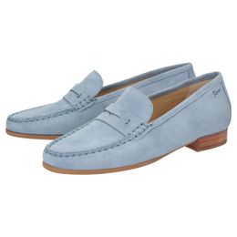 Sioux Damen Slipper "Rosikena-700", Gr. 35, blau, Obermaterial: 100% Ziegenveloursleder GOVL. 100% Gummi rubber., Schuhe