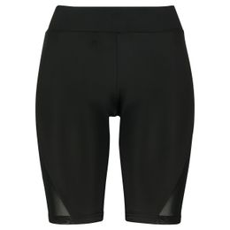 Urban Classics Damen Stoffhose "Urban Classics Damen Ladies Tech Mesh Cycle Shorts", schwarz, Gr. S, unifarben, 80% Polyamid, 20% Elasthan, Hosen
