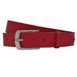 AnnaMatoni Herren Lederg&uuml;rtel "AnnaMatoni Herren Lederg&uuml;rtel Zeitloses Design G&uuml;rtel 3,5cm", rot, Gr. 105, 100% Leder, G&uuml;rtel