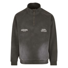 Herren Troyer "Another Cotton Lab Always Moving Washed Half Zip Sweatshirt", grau, Gr. L, ANOTHER COTTON LAB, mehrfarbig, 52% Baumwolle, 48%