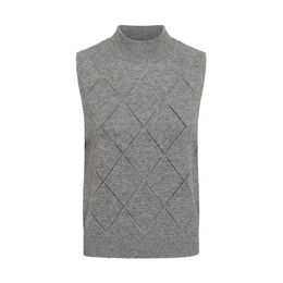 Saint Tropez Damen Pullunder "TheresaSZ Vest", grau, Gr. M, meliert, Strick, Obermaterial: 50% Polyamid, 28% Polyester, 22% Polyacryl, Pullover,