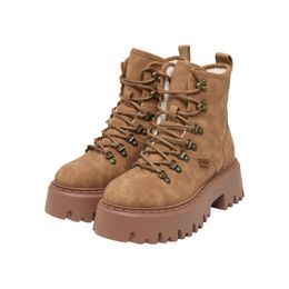 Buffalo Damen Stiefel "Buffalo ASPEN HIKE - VEGAN NUBUCK", Gr. 37, braun, Polyurethan, unifarben, Schuhe
