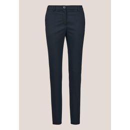 Madeleine Mode MADELEINE Damen Stoffhose "Hose Schlanke Stretch-Hose mit Formbund", blau, Modern, Gr. 42, Obermaterial: 64% Polyester PES. 34% Viskose CV. 2%