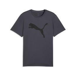 Puma Herren Trainingsshirt "M TAD ESSENTIALS SOLID CAT TEE (CF BIG CAT)", grau, Gr. L, Jersey, Obermaterial: 100% Polyester, Shirts, Kurzarm, f&uuml;r