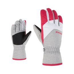 Ziener M&auml;dchen Skihandschuhe "LANDO-Z JUNIOR"light melange.pop pink, Gr. 3,5, Kunstfaser, Handschuhe, warm, wasserabweisend, windabweisend