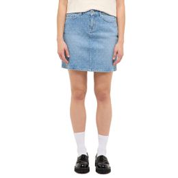 Mustang Damen Jeansrock "Damen Style Beatrice Denim Skirt"hellblau, Gr. 27, gepunktet, Denim/Jeans, 99% Baumwolle, 1% Elasthan, R&ouml;cke