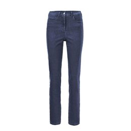 GOLDNER Damen Regular-fit-Jeans "Damen Jeans Slim Fit LOUISA mit Stretch-Anteil", blau, Gr. 44, Obermaterial: 70% Baumwolle CO. 27% Polyester PES. 3%