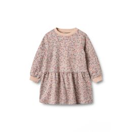Wheat M&auml;dchen Shirtkleid "Wheat Sweat Dress L/S Zenia", rosa, Gr. 140, 95% Baumwolle (Bio), 5% Elasthan, Kleider