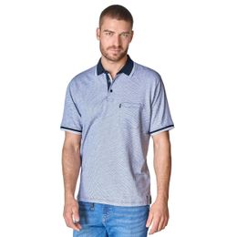 Casamoda Herren Poloshirt "Casamoda Polo-Shirt Print", blau, Gr. L, 100% Baumwolle, Shirts