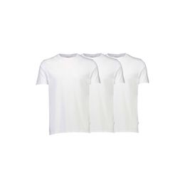 LINDBERGH Herren Kurzarmshirt "T-Shirt (Kurzarm) Relaxed Fit", wei&szlig;, Gr. L, unifarben, Obermaterial: 100% Baumwolle, Shirts