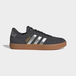 Damen Sneaker "VL COURT 3.0", adidas Sportswear, Gr. 39carbon, silber metallic, gold metallic, Leder, Synthetik, Schuhe, inspiriert vom Design des