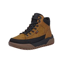 Rieker Herren Schn&uuml;rstiefelette "Rieker Stiefelette Lederimitat", Gr. 42, braun, Lederimitat, Schuhe